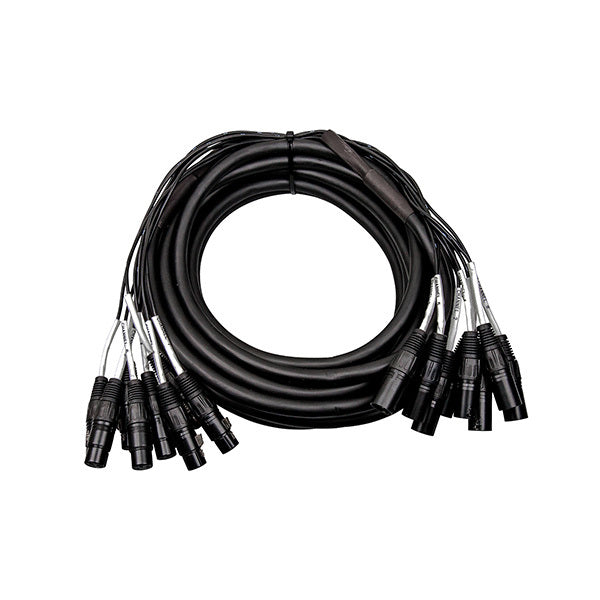 10m XLR Loom | XLRM to XLRF 8 Channel Multicore Cable | Titan AV