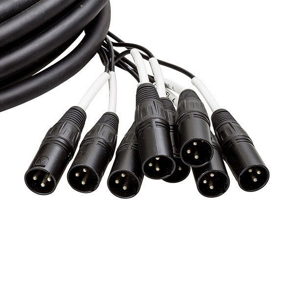 15m XLR Loom | 8 Way Multicore Balanced Cable | Stage Snakes – Titan AV