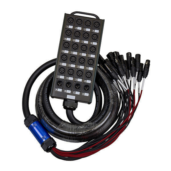 Titan AV 6m Multicore Cable Stage Box, 20 Send, 4 Return
