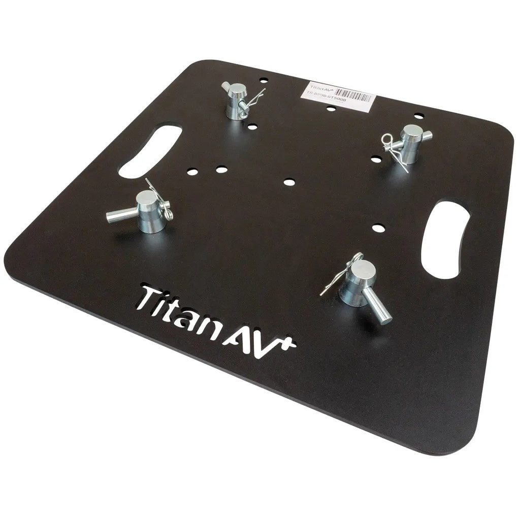 500mm Black Steel Base Plate by Titan AV for 290 Truss - Heavy-Duty Support